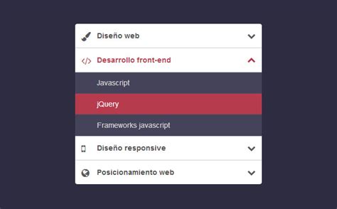 CSS 垂直手风琴折叠菜单 菜单导航 站长图库