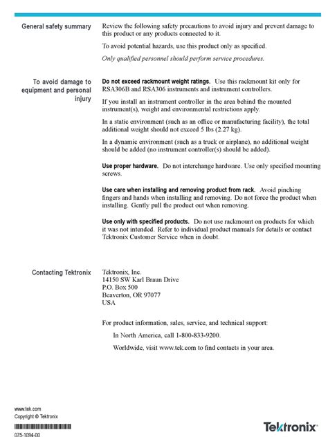 Tektronix Rsa306 Installation Instructions Manual Pdf Download Manualslib