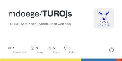 GitHub Mdoege TUROjs TUROCHAMP As A Python Flask Web App