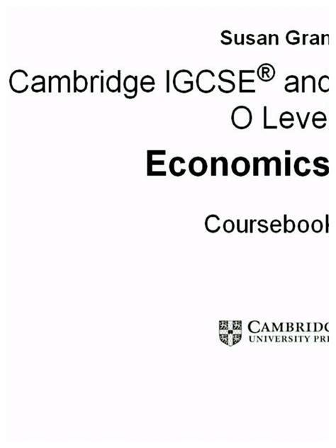 Igcse Economics Coursebook Pdf Price Elasticity Of Demand Elasticity Economics