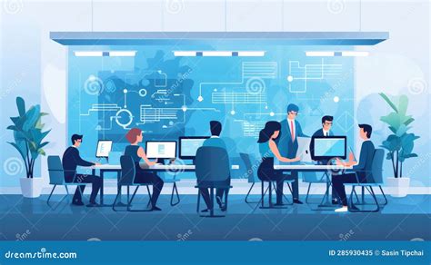 Group Of Business People And Software Developers Working As A Team In