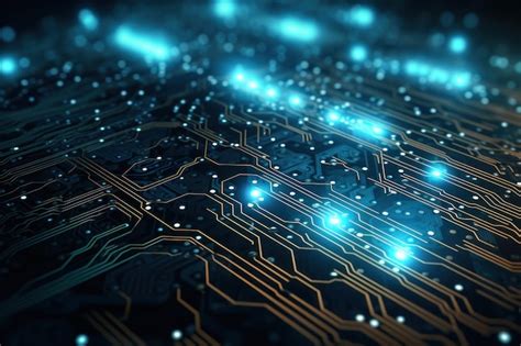 Premium AI Image Circuit Board Background D Rendering D Illustration Generative AI