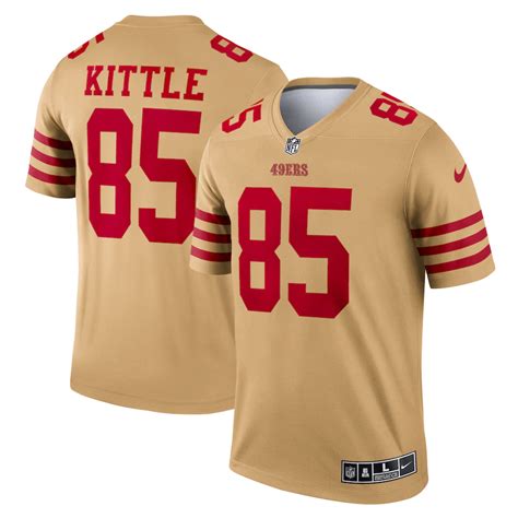 Men S San Francisco 49ers George Kittle Nike Gold Inverted Legend Jersey