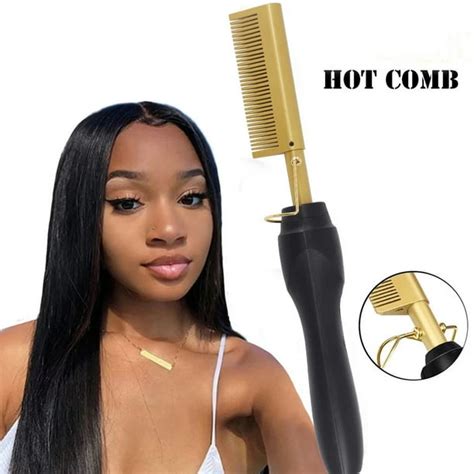 Hot Comb Electric Heating Combceramic Heat Pressing Comb Brush Hair