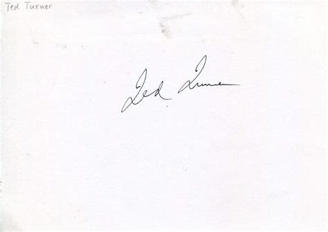 Ted Turner Autograph Signed Cards Album Pages