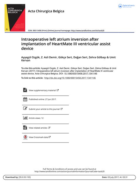 Pdf Intraoperative Left Atrium Inversion After Implantation Of