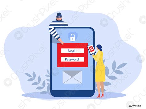 Hacker Steal Username And Password Phishing And Bank Fraudcyber Stock Vector 6028107