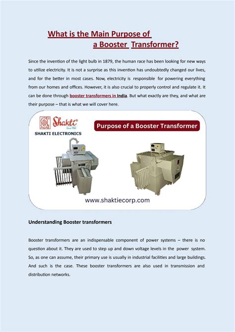 Uses Of Booster Transformer At Abby Thorn Blog