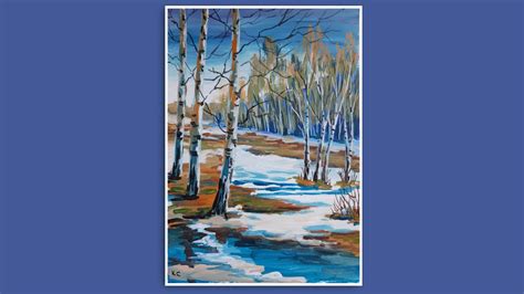 РИСУЕМ ВЕСНУ КАК НАРИСОВАТЬ ВЕСЕННИЙ ПЕЙЗАЖ ГУАШЬЮ ОЧЕНЬ ПРОСТО КАК НАРИСОВАТЬ ВЕСНУ 🌞 Youtube