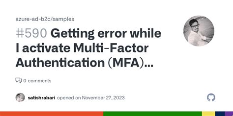 Getting Error While I Activate Multi Factor Authentication MFA For A