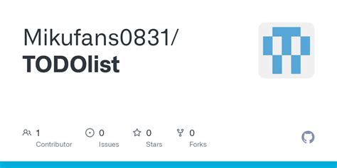 github mikufans0831 todolist