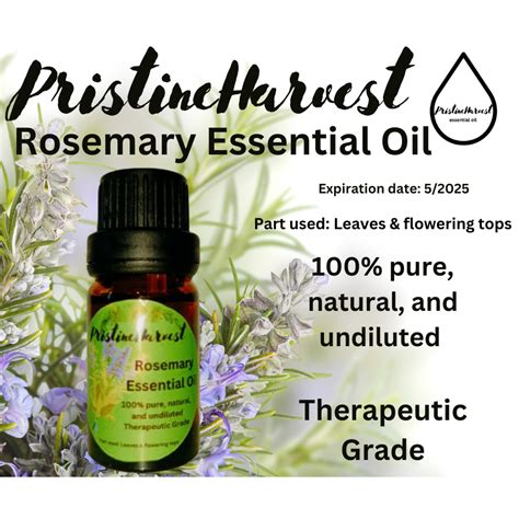 Rosemary Essential Oil Pristineharvest Pure And Undiluted 5 Ml Shopee