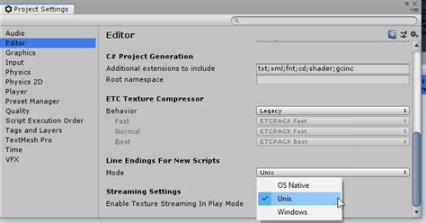 Fix Inconsistent Line Endings In Script Files Automatically Unity