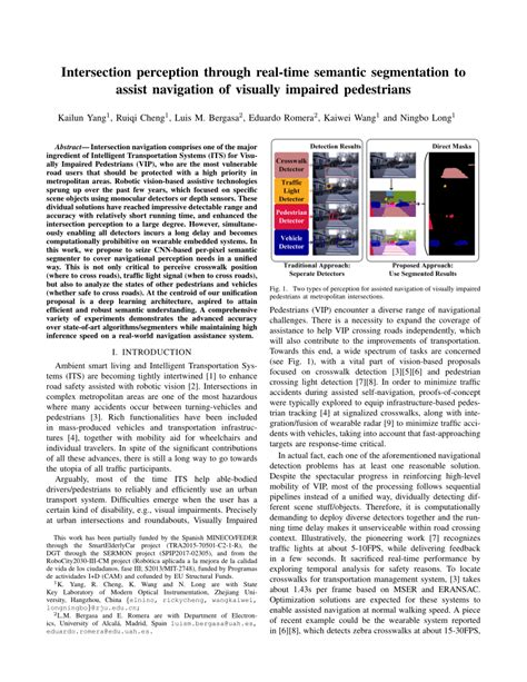 pdf intersection perception through real time semantic segmentation