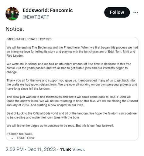 Tbatf Is Canceled R Eddsworld