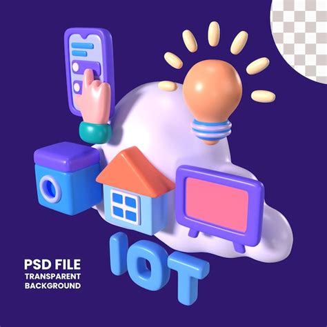 Premium Psd Iot 3d Illustration Icon
