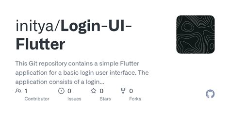 Github Inityalogin Ui Flutter This Git Repository Contains A Simple Flutter Application For
