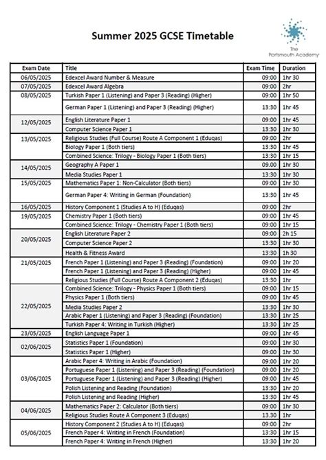 Gcse Timetable 2025 Ccea