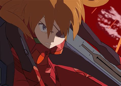 Anime Neon Genesis Evangelion Asuka Langley Soryu Red Costume 4k