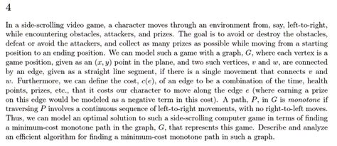 Solved In A Side Scrolling Video Game A Character Moves Through An