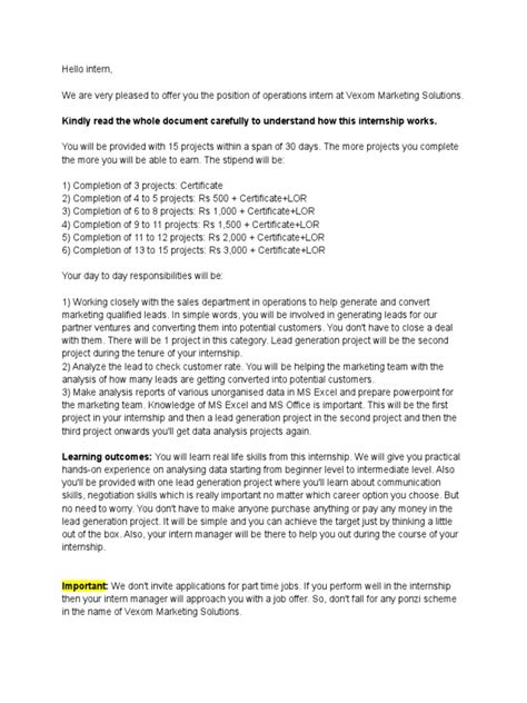 Intern Onboarding P Pdf Internship Job Hunting