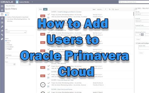 How To Add Users To Oracle Primavera Cloud Taradigm