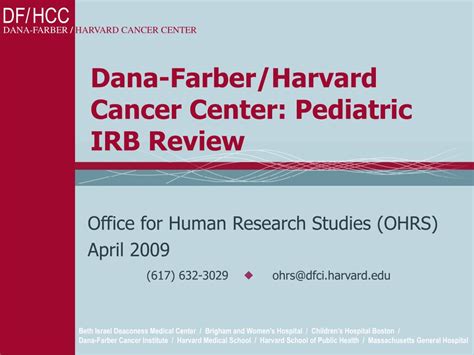 Ppt Dana Farberharvard Cancer Center Pediatric Irb Review