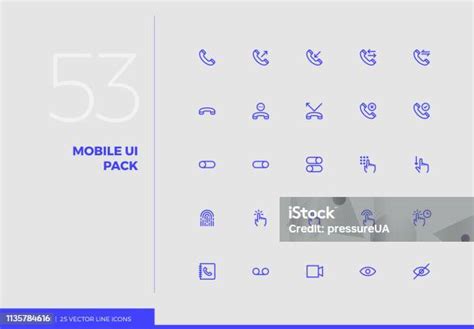 ベクターラインアイコンモバイル Ui パック アイコンのベクターアート素材や画像を多数ご用意 アイコン シンプル 一般的 Istock