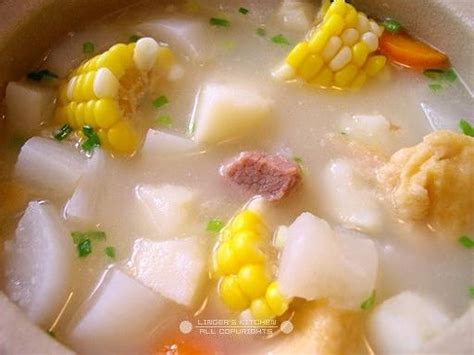 【棒骨萝卜玉米汤的做法步骤图，怎么做好吃】呤儿下厨房
