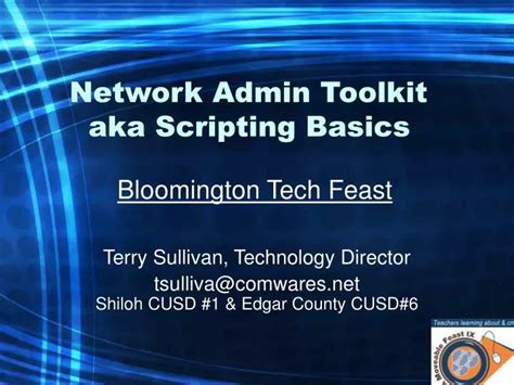 Ppt Network Admin Toolkit Aka Scripting Basics Powerpoint
