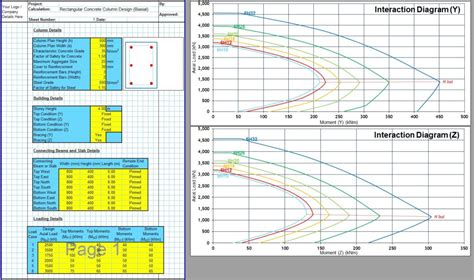 Biaxial Column Design Xls Civilweb Spreadsheets