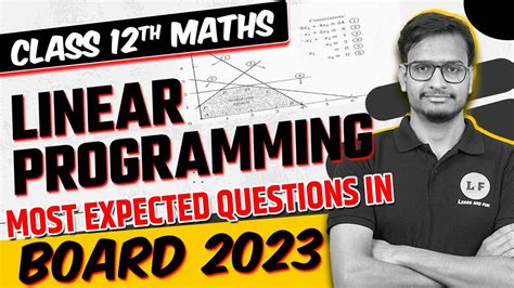 Linear Programming Class One Shot Maths Important Questions CBSE Board Exam