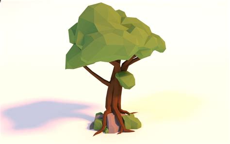 3D Model Low Poly Tree VR AR Low Poly Rigged Animated CGTrader