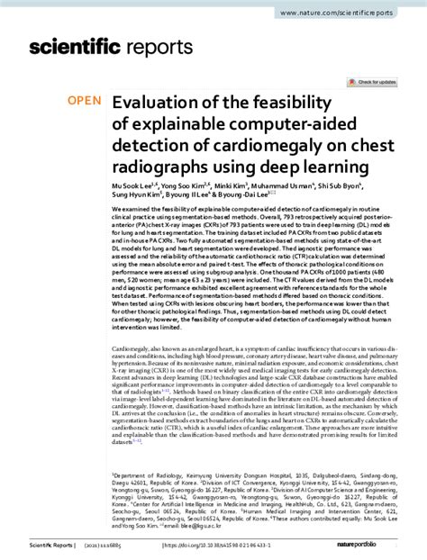 Pdf Evaluation Of The Feasibility Of Explainable Computer Aided