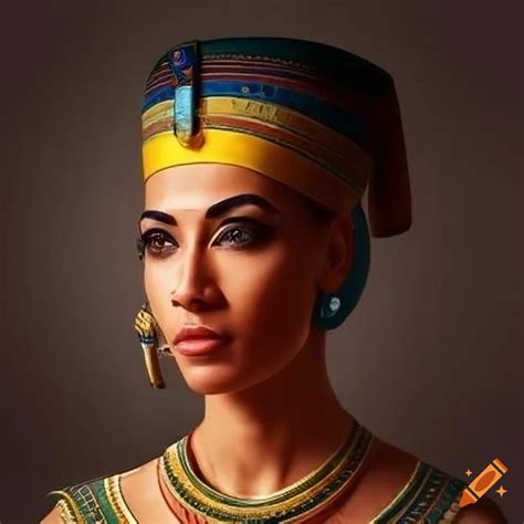 Portrait Of Ahmose Nefertari With Egyptian Features On Craiyon