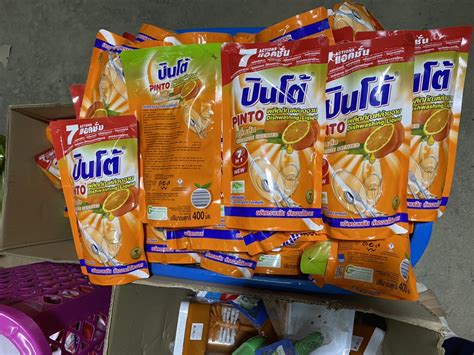 น้ำยาล้างจาน ล้างจาน ปินโต้ Pinto ถุง 400 มล กลิ่น ส้ม Th