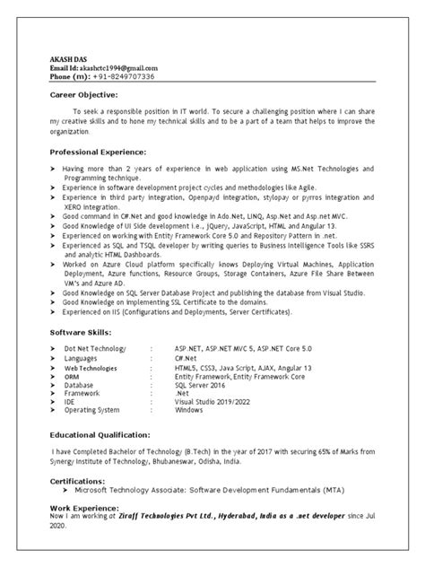 Akash Das Pdf Microsoft Sql Server Entity Framework