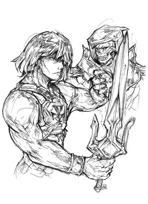 He Man Sketch By Bulletproofturtleman On Deviantart