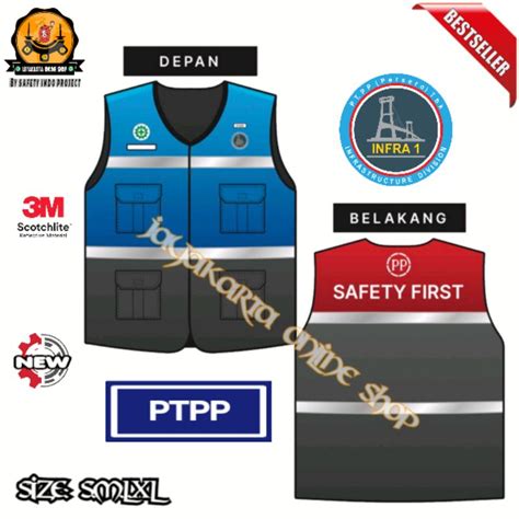 Jual Rompi Safety Pp Custom Bordir Rompi Safety Pp 3m Scotlite Shopee