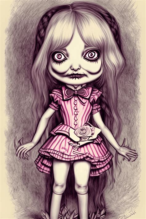 Creepy Alice In Wonderland Drawing