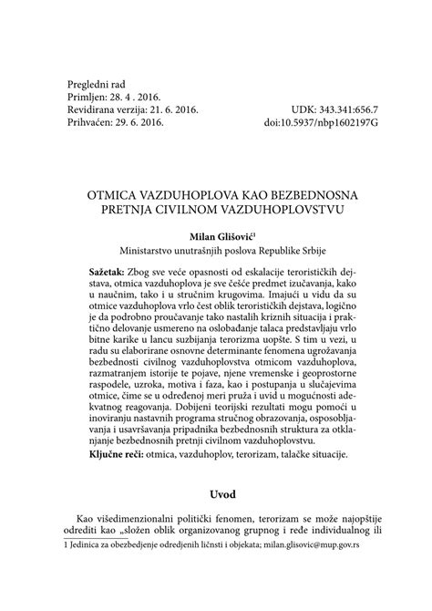 pdf aircraft hijacking as a security threat to civil aviation