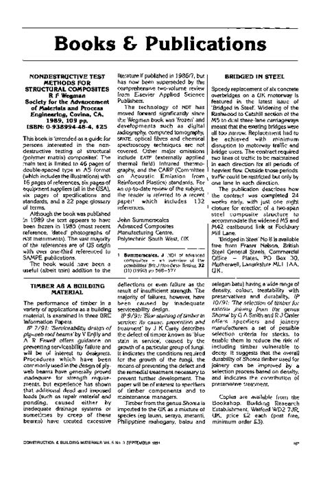 Pdf Nondestructive Test Methods For Structural Composites