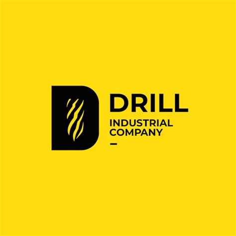 Premium Vector D Letter With Drill Symbol Logo Design Concept Vector