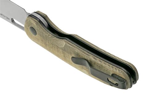Kizer Vanguard Hic Cup V3606c1 Button Lock Green Micarta Pocket Knife