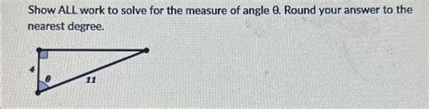 Solved Show ALL work to solve for the measure of angle θ Chegg