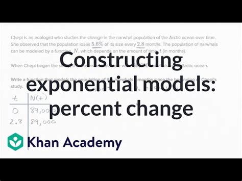Constructing exponential models percent change videó Khan Academy