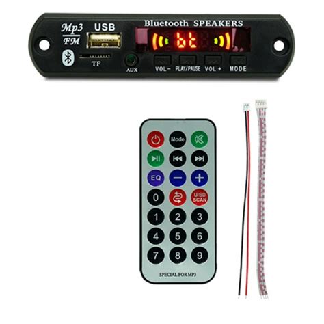 USB MP3 Module Bluetooth 12V MP3 WMA Decoder Board Audio Module FM AUX USB TF Radio For Car