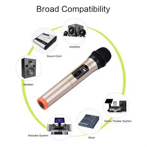 Multipurpose Uhf Single Wireless Dynamic Microphone With Rechargable