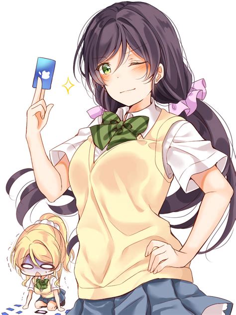 The Big Imageboard Tbib 2girls Ayase Eli Between Fingers Blonde