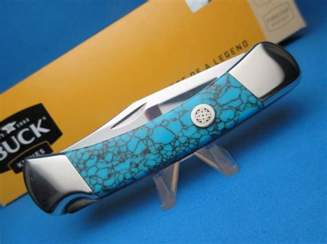 Custom Buck 110 Turquoise Automatic Conversion Knife Myswitchblade